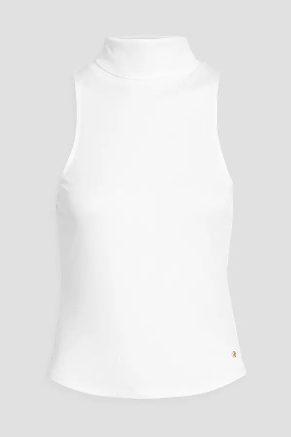 ANINE BING Modalblend Jersey Turtleneck Top - White