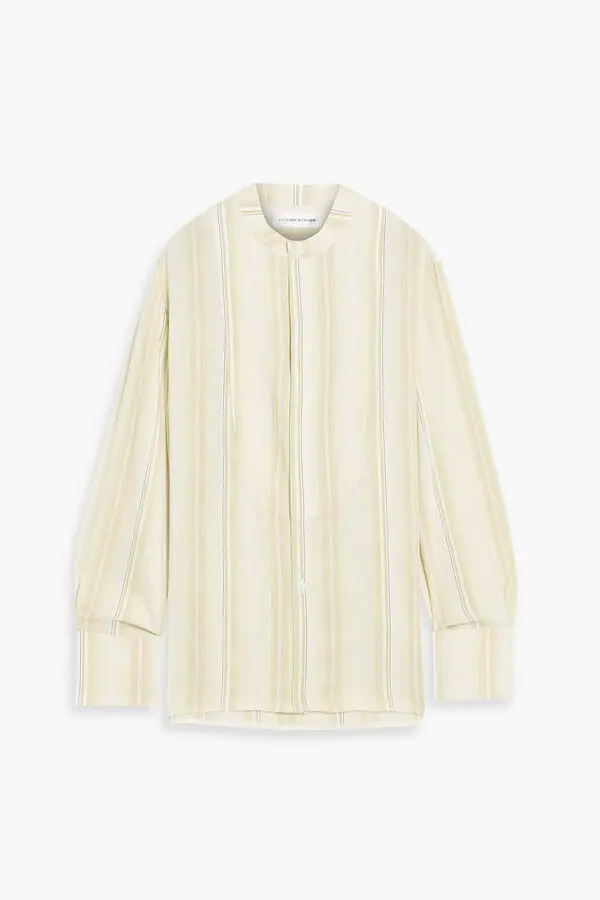 Victoria Beckham Striped Woven Blouse