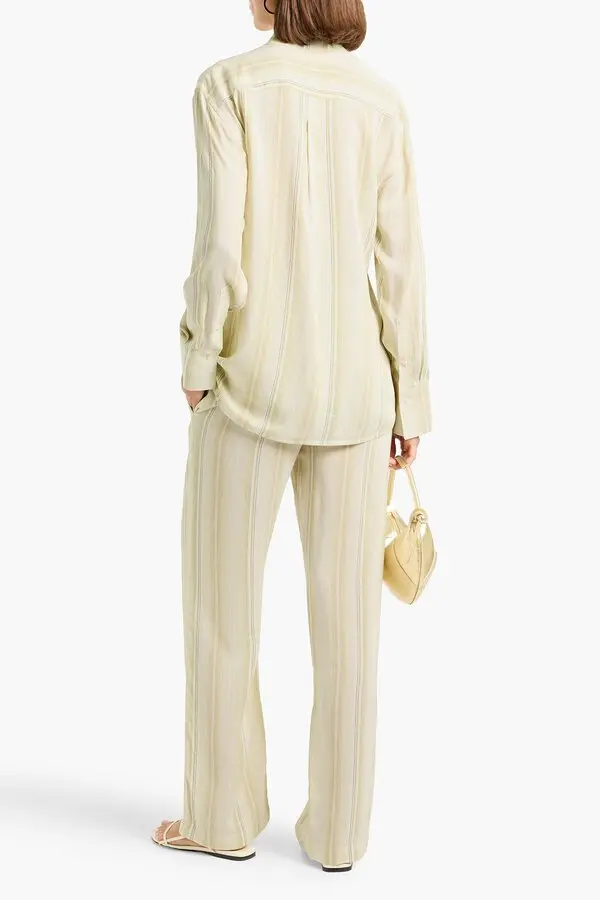 Victoria Beckham Striped Woven Blouse
