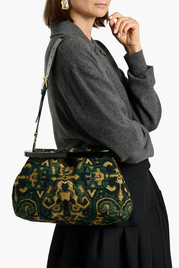 Dries Van Noten Jacquard Tote