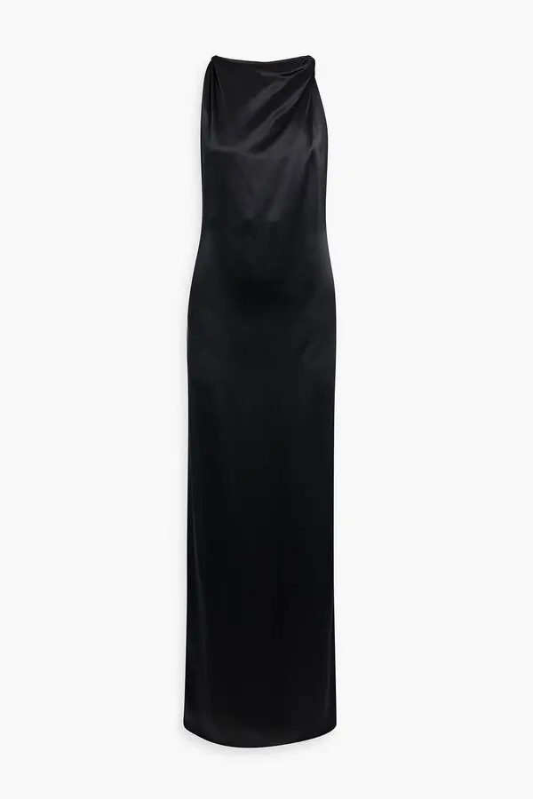 Adam Lippes Silk-satin Maxi Dress With Side Slits