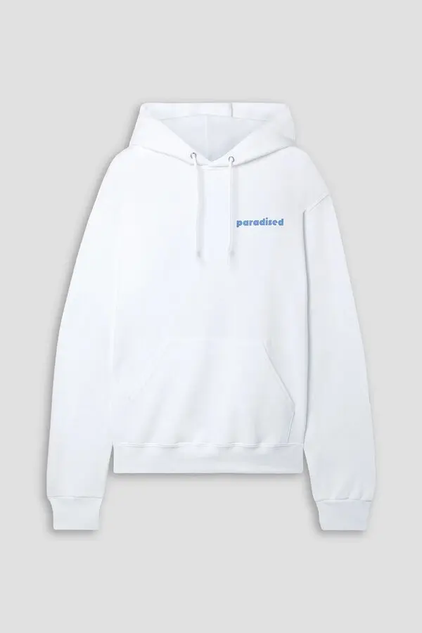 Paradised It Comes In Waves Printed Cottonblend Fleece Hoodie
