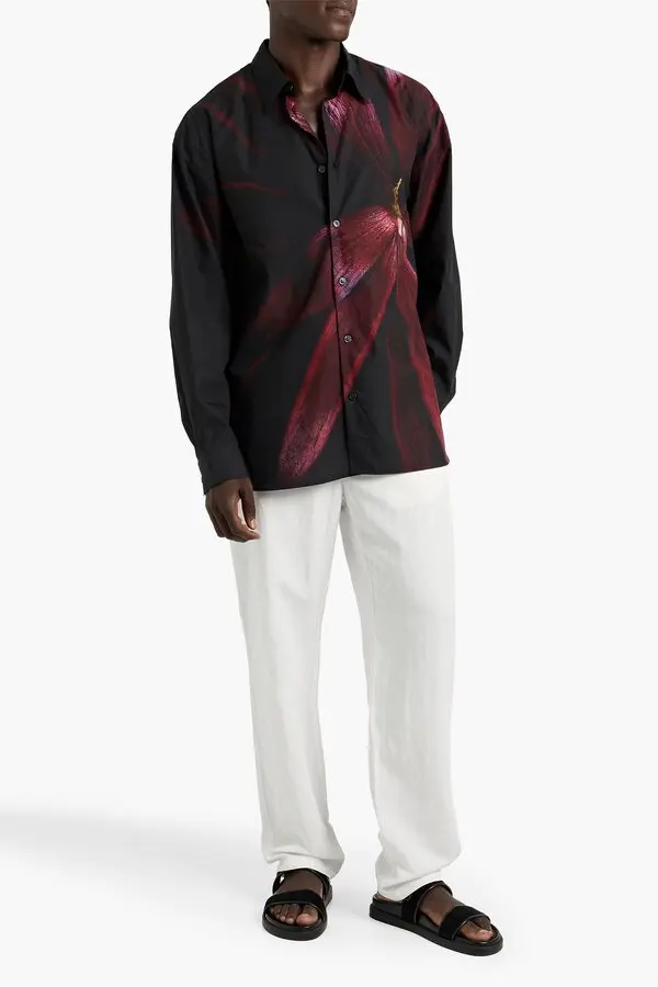 Dries Van Noten Floralprint Cottonpoplin Shirt