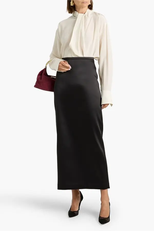 Victoria Beckham Draped Silk Crepe De Chine Blouse