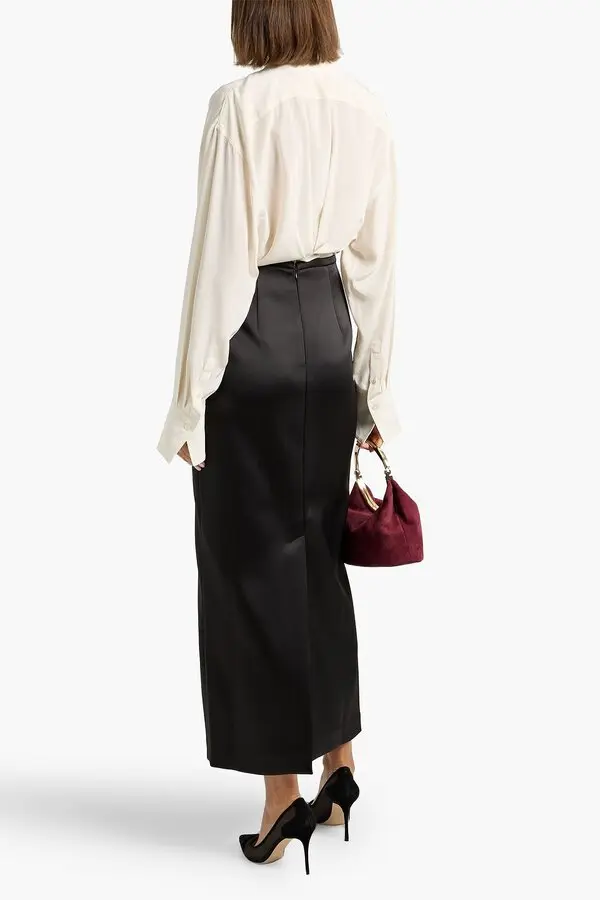 Victoria Beckham Draped Silk Crepe De Chine Blouse
