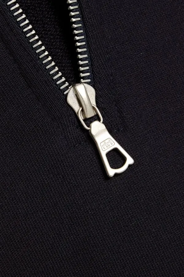 Dries Van Noten Twotone Cottonjersey Halfzip Hoodie