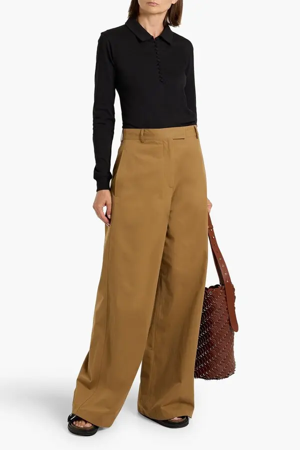 Dries Van Noten Cottoncanvas Wideleg Pants