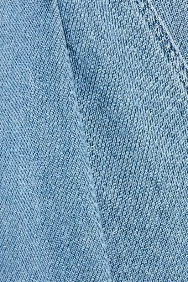 Dries Van Noten Wideleg Pleated Denim Jeans