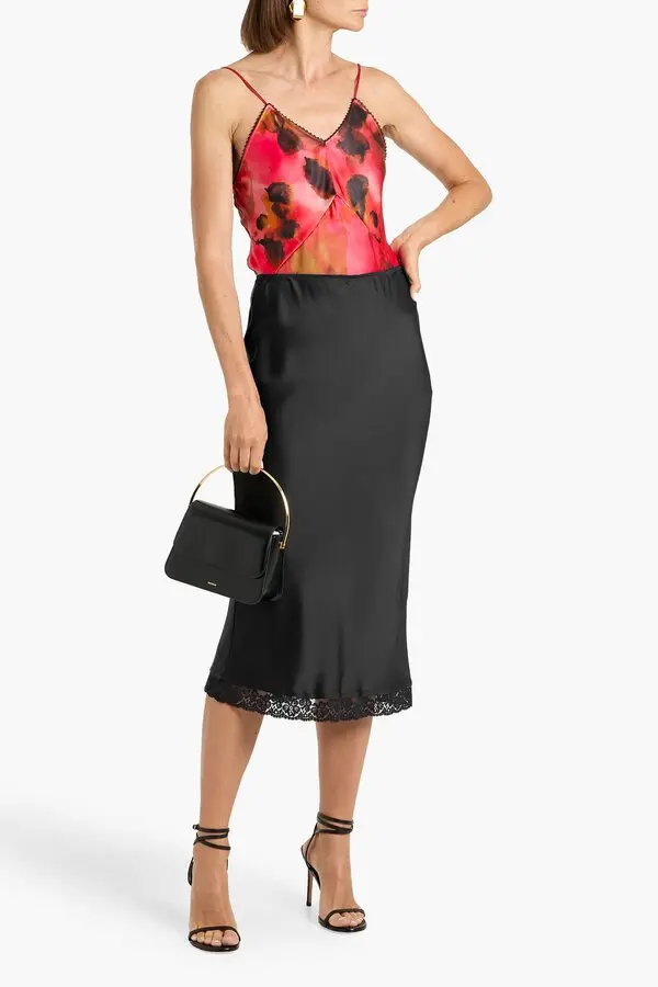 Victoria Beckham Floralprint Silksatin Camisole