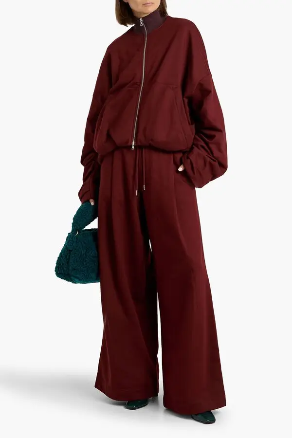 Dries Van Noten Pleated French Cottonterry Track Pants