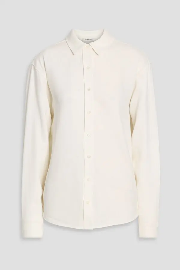 ANINE BING Braxton Crepe Shirt