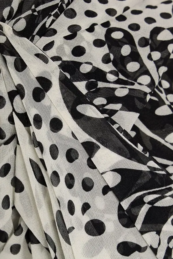 Dries Van Noten Wrapeffect Printed Silkblend Chiffon Midi Skirt
