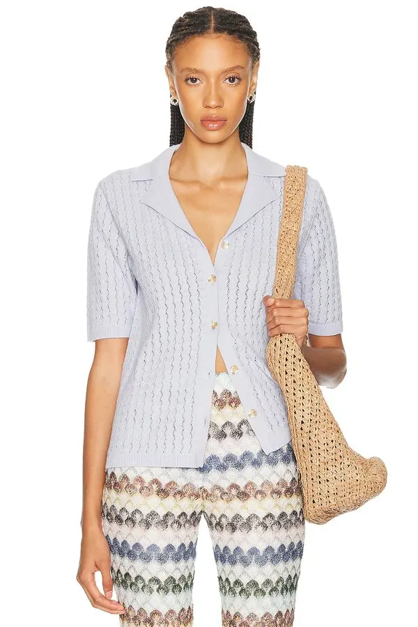 Varley Madelene Knit Shirt - Pale Iris