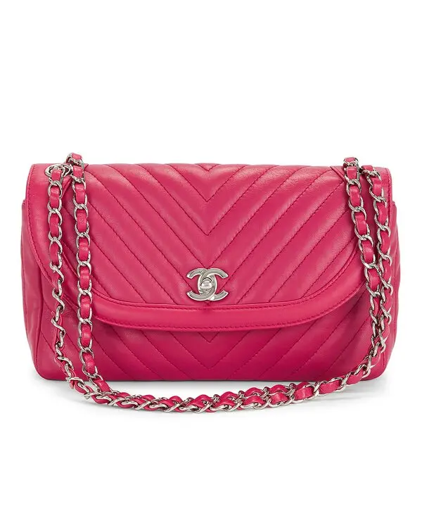 FWRD RENEW Chanel Calfskin Round Flap Bag