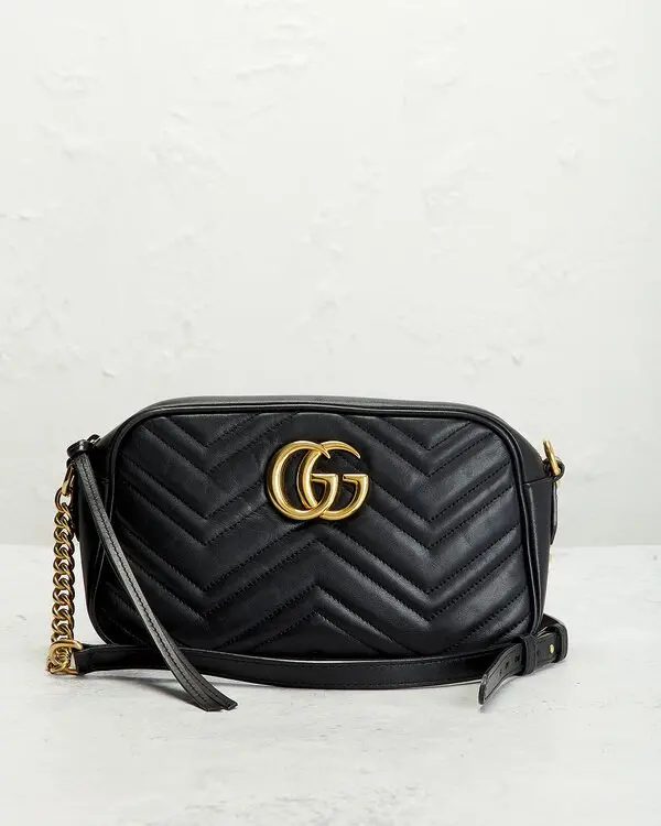 FWRD RENEW Gucci Gg Marmont Shoulder Bag - Black