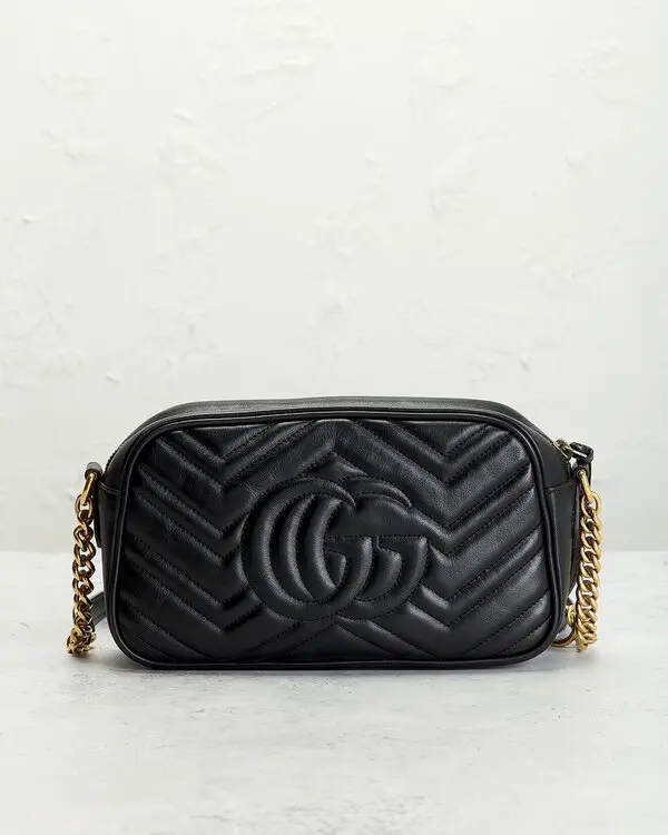 FWRD RENEW Gucci Gg Marmont Shoulder Bag - Black