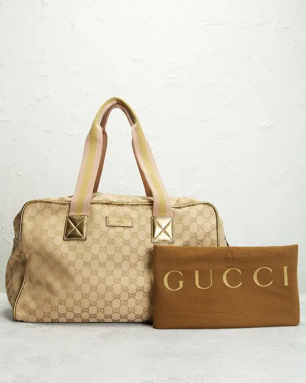 FWRD RENEW Gucci Web Duffle Bag