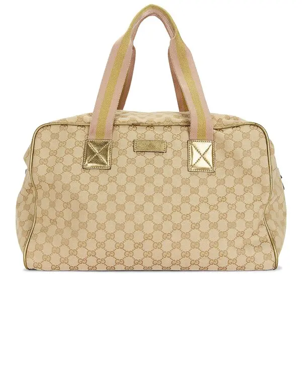FWRD RENEW Gucci Web Duffle Bag