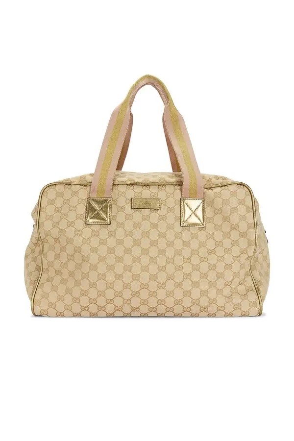 Gucci Gg Canvas Duffle Bag - Brown