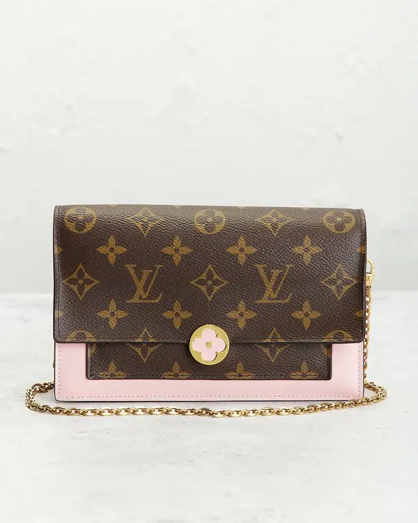 FWRD RENEW Louis Vuitton Monogram Flore Wallet On Chain