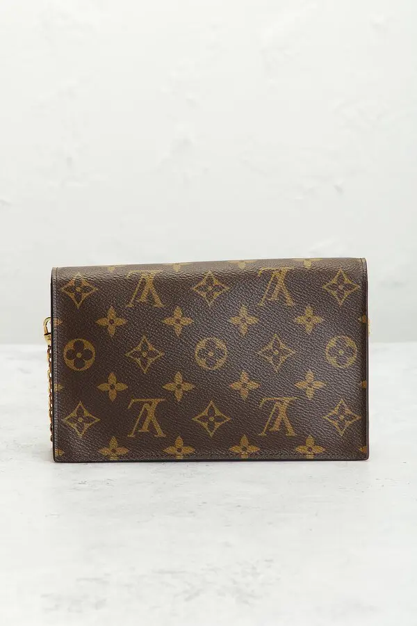 LOUIS VUITTON Monogram Flore Wallet On Chain In ,pink