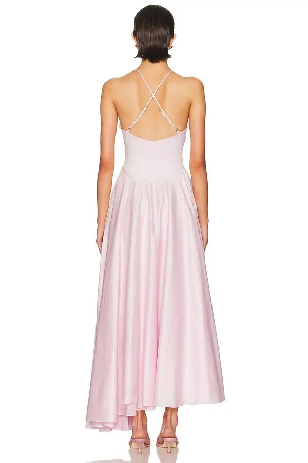 PatBO Tricoline Lotus Maxi Dress - Light Pink
