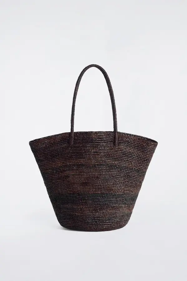 Cos Oversized Hand-woven Market Tote Straw