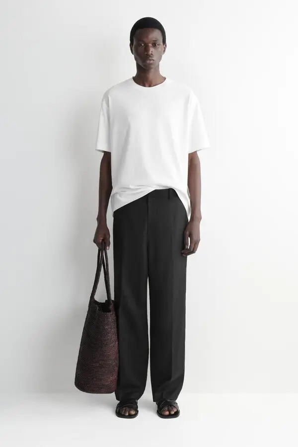Cos Oversized Hand-woven Market Tote Straw