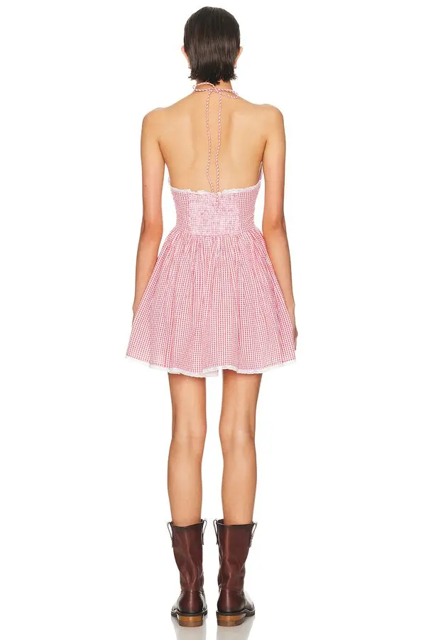 LoveShackFancy Khloe Dress In Red