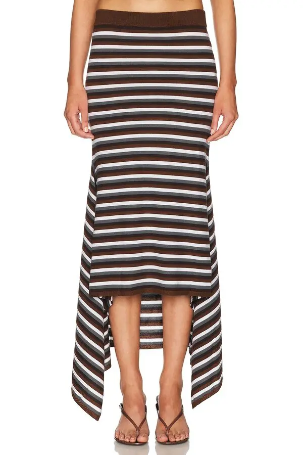 Monse Stripe Cascade Skirt