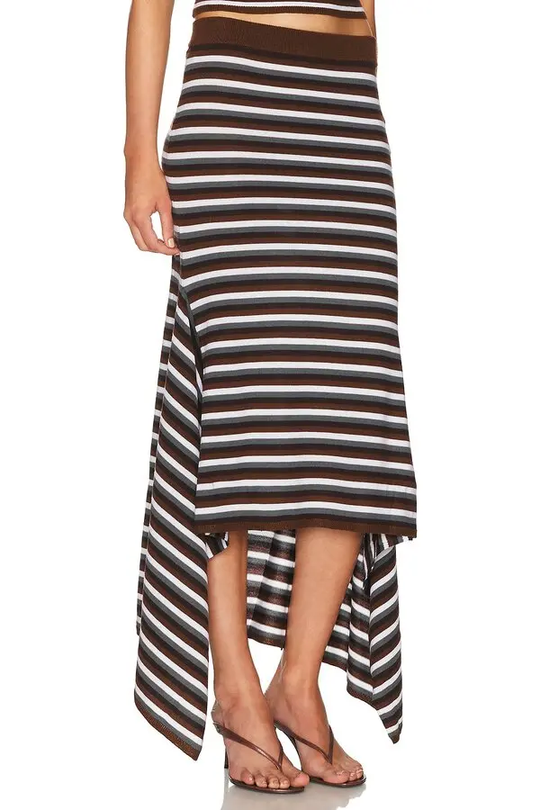Monse Stripe Cascade Skirt