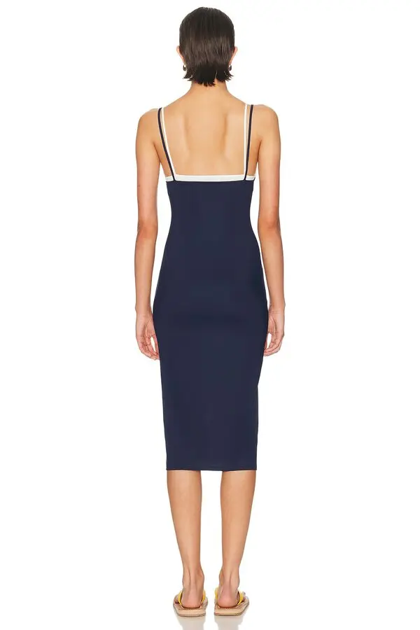 Miu Miu Stretch Jersey Midi Dress - Bleu
