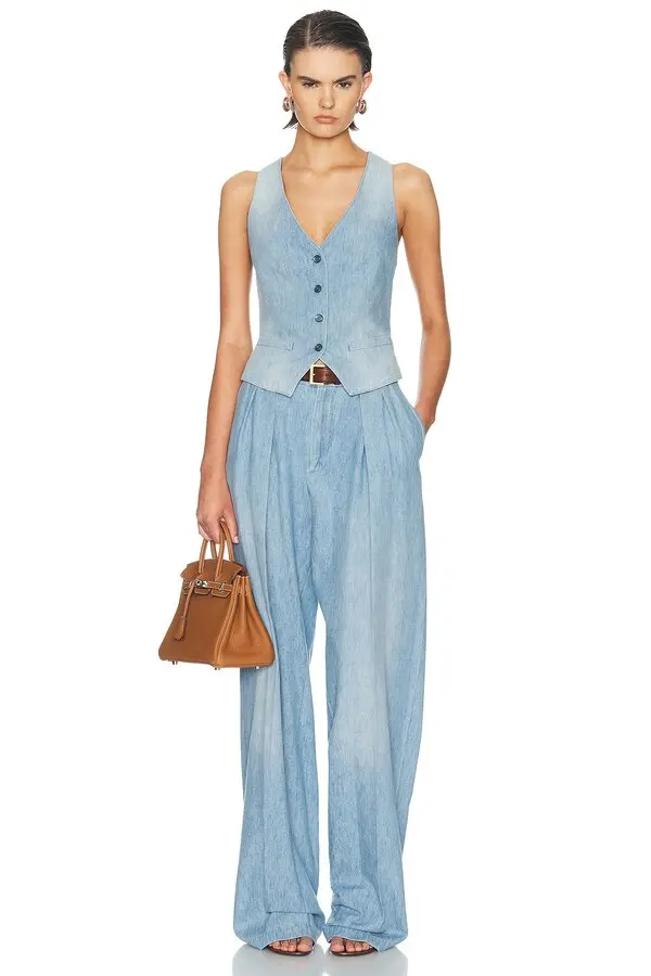 Ralph Lauren Clarissa Vest In Blue