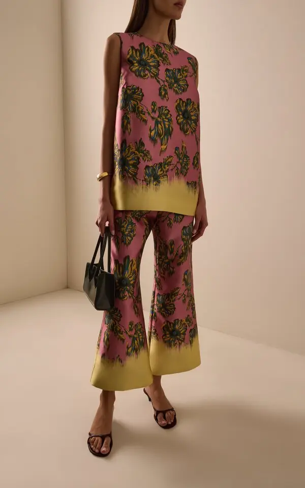 ALEMAIS Faye Floral Satin Tunic Top