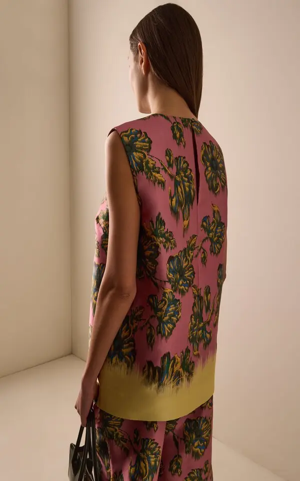 ALEMAIS Faye Floral Satin Tunic Top