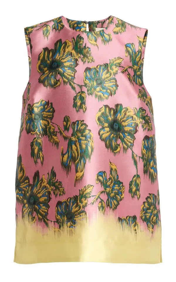ALEMAIS Faye Floral Satin Tunic Top - Multi