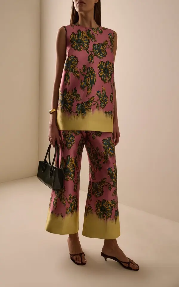 ALEMAIS Faye Satin Wide-leg Pants