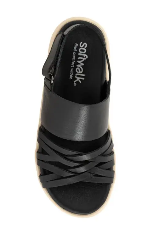Softwalk Jewell Slingback Platform Sandal - Black