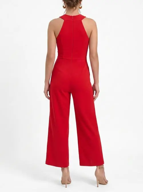 Rachel Rachel Roy Halter Neck Jumpsuit With Wide Leg