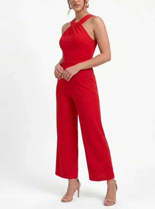 Rachel Rachel Roy Halter Neck Jumpsuit With Wide Leg