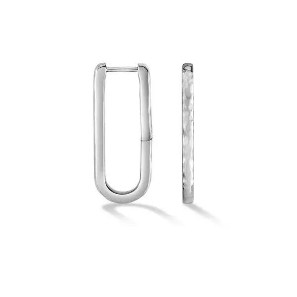 DOWER & HALL Large Nomad Link Huggie Hoops