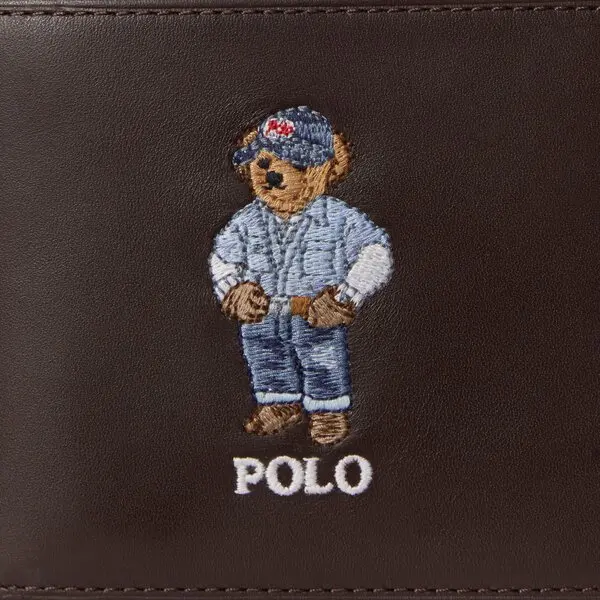 Ralph Lauren Polo Bear Leather Billfold Wallet