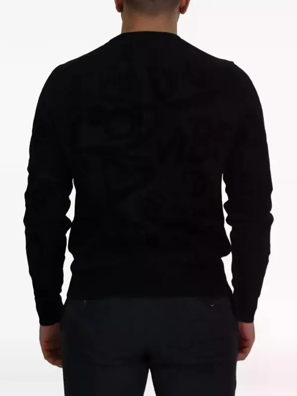 Dolce & Gabbana Graffiti-print Wool Crew Neck Sweater