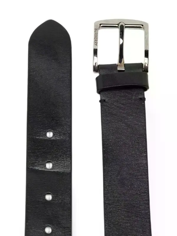 Burberry Rectangular Buckle Leather Belt