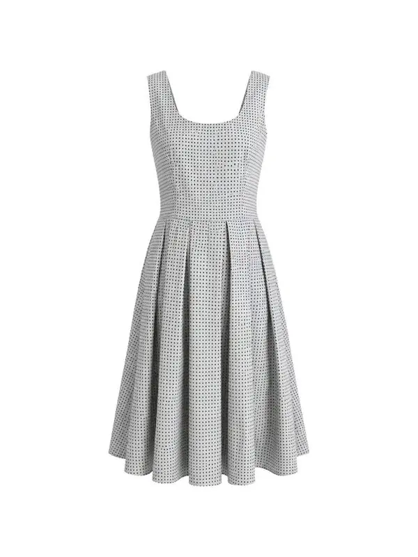 Dolce & Gabbana Polka-dot Pleated Midi Dress