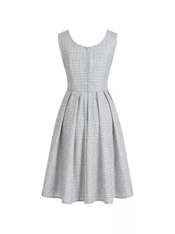Dolce & Gabbana Polka-dot Pleated Midi Dress