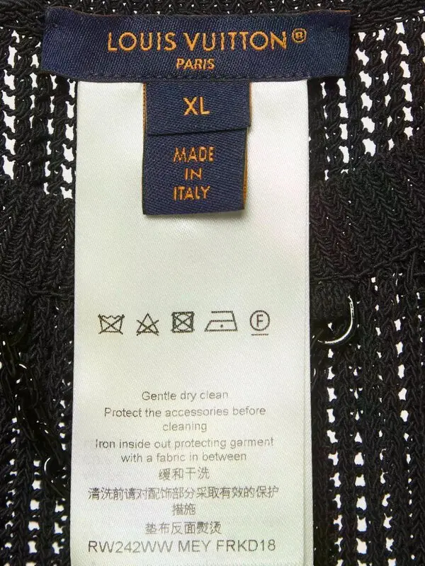 LOUIS VUITTON Crochet Knit Sleeveless Midi Dress