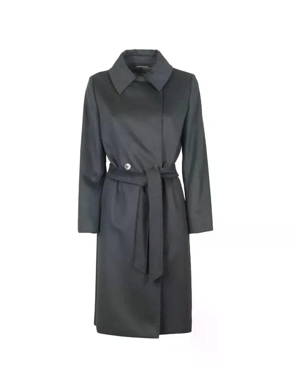 Max Mara Belted Wool Coat - Black