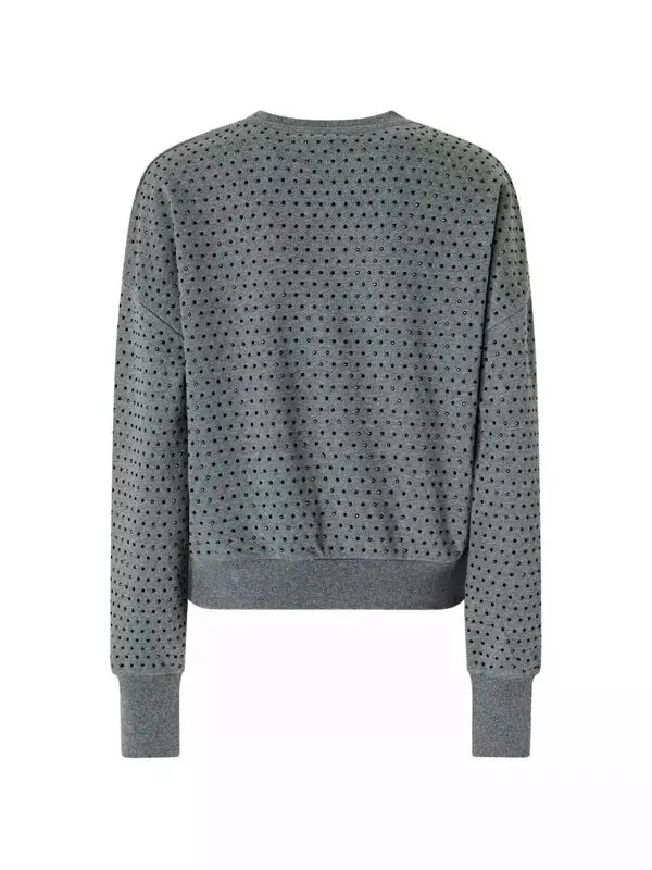 Pinko Crystal-embellished Logo-print Sweater