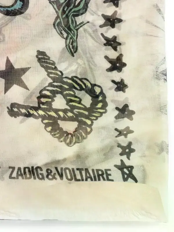 Zadig&Voltaire Kerry Tattoo-print Scarf